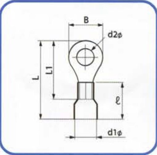 หางปลากลมหุ้ม RF2.5-4 TLUG ใช้กับสาย 2.5 sq.mm (100 ชิ้น/ห่อ) : Inspired by LnwShop.com (v2)